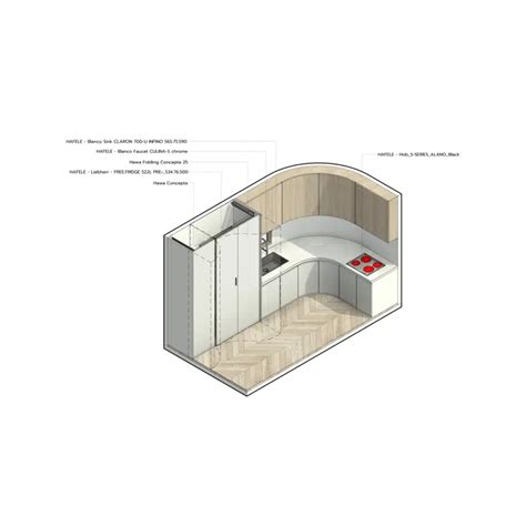 Bim Object ดาวน์โหลดฟรี ครัวขนาดกลางสไตล์ตึกอพาร์ทเม้นท์ใจกลางนครปารีส Bimobject