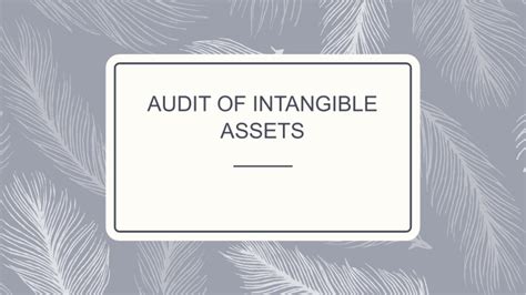 08 Audit Of Intangible Asset Ppt