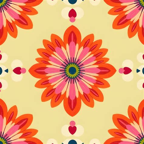 Elegant Daisy Rug Motif With Finnish Folk Symmetry And Softness