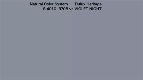 Natural Color System S 4010 R70b Vs Dulux Heritage Violet Night Side By