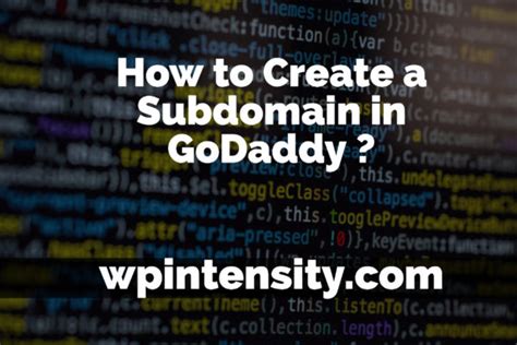How To Create A Subdomain In Godaddy [year] Easy With Screenshots
