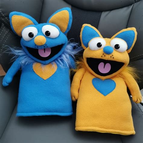 Funny Bunny Puppet Easter Blue Rabbit Professional Hand Puppet Etsy