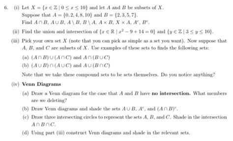I Let X XZ0x10 And Let A And B Be Subsets Of Chegg Com