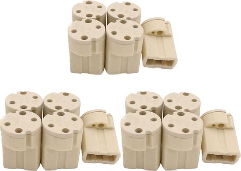 Homesogood 15pcs Lamp Base Ceramic G9 Lamp Holder Screw Base Socket G9