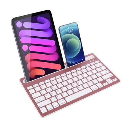 Dpisuuk Wireless Keyboard Multi Device Bluetooth Keyboard Rechargeable Wireless Bluetooth
