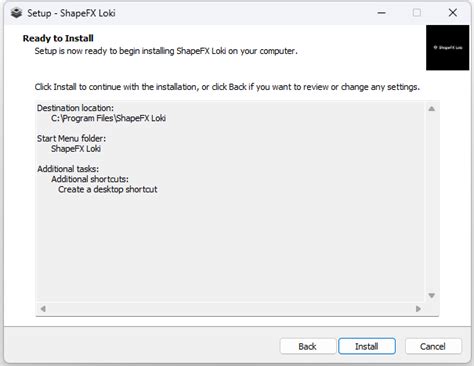Windows Install Guide ShapeFX Loki Documentation
