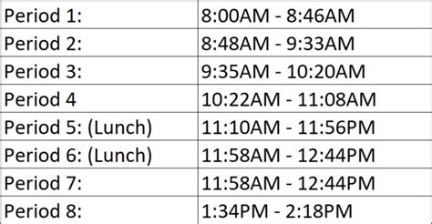 Bell Schedule — I S 303 Herbert S Eisenberg