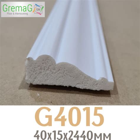 G4015 Angel White 8feet Dinding Rumah Wall Skirting Chair Rail Pvc