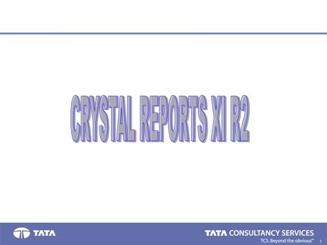 Ppt Crystal Reports Xi R2 Powerpoint Presentation Free Download Id