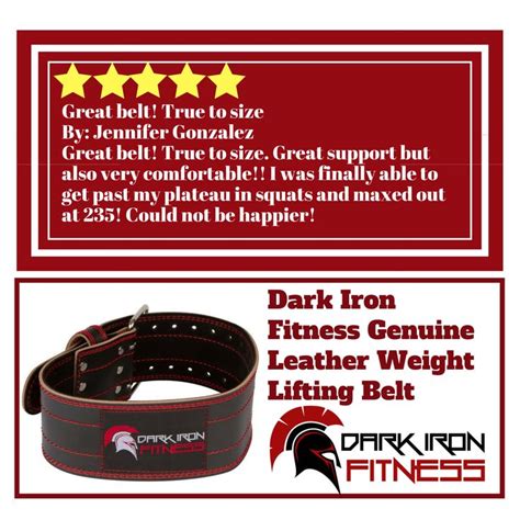 Dark Iron Fitness Genuine Leather Weight Lifting Belt