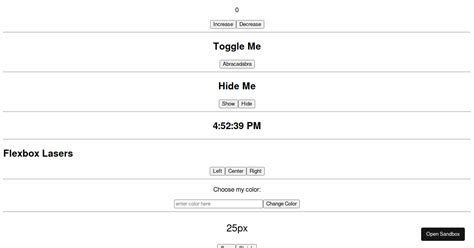 react component challenges codesandbox