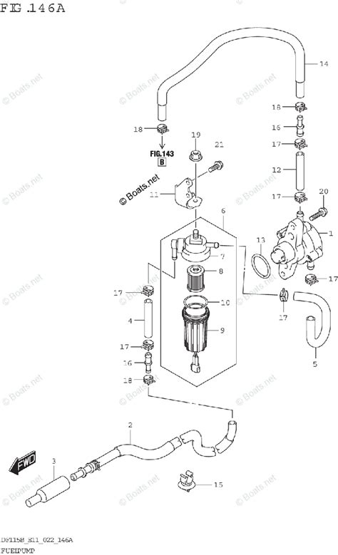 Suzuki Outboard 2022 Oem Parts Diagram For Fuel Pump