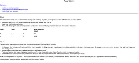 Objectives Calling An Existing Function Writing A Chegg