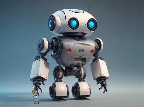 Premium Ai Image Small Robot Assistant Full Length