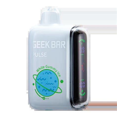 White Gummy Ice Geek Bar Pulse 15000 Puffs — Kloudyx Geek Vape