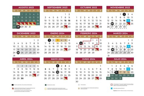 Calendario Escolar 2023 A 2024 Sep Para Imprimir Printable Templates