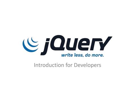 stackoverflow devdays jquery introduction for developers ppt