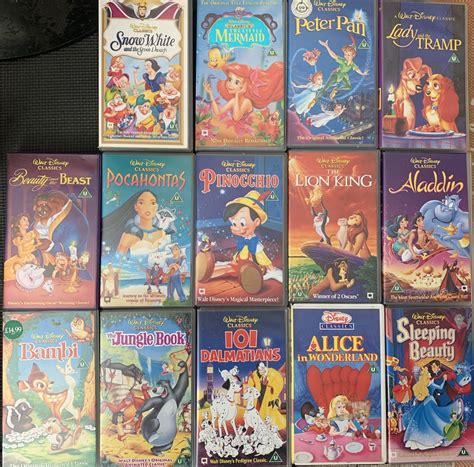 Walt Disney Classics Vhs Bundle Disney Video Tape Collection X14