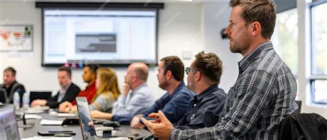 Premium Photo Leading Tech Talk Software Developer Mentoring Team In Conference Room On