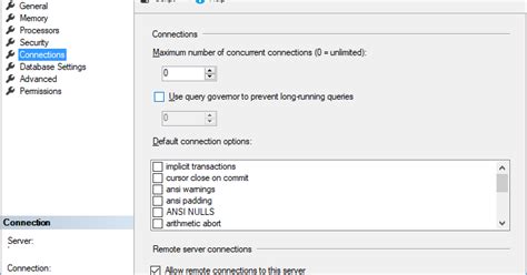 Sql Server Adviser Sql Server Opciones De Configuraci N De Conexiones