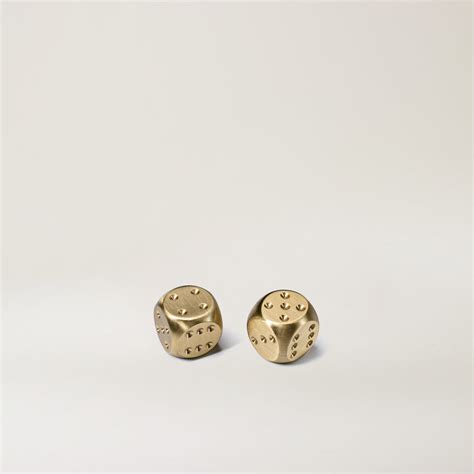 Solid Brass Dice With Rounded Edges Solid Brass Desk Accessories