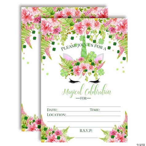 Amandacreation Lucky Lad 1st Girl Invites 40pc Oriental Trading