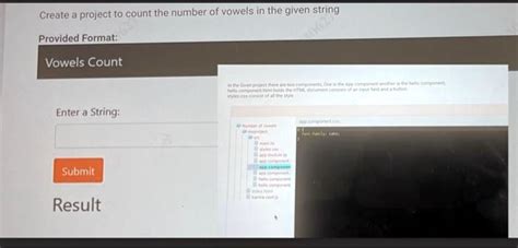 Solved Create A Project To Count The Number Of Vowels In The Given