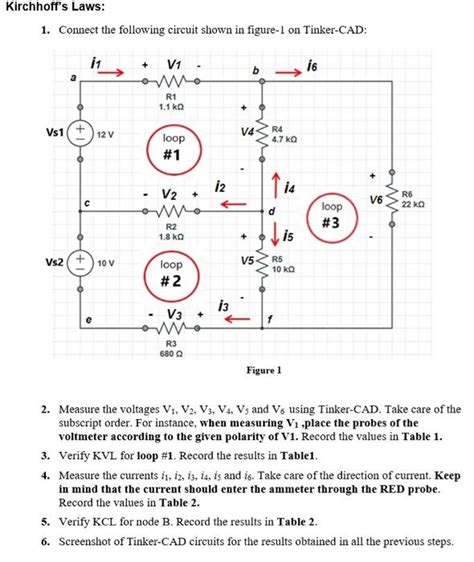 Solved Kirchhoff S Laws 1 Connect The Following Circuit Chegg