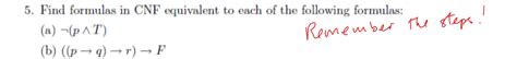Solved 5 Find Formulas In Cnf Equivalent To Each Of The