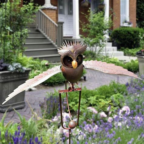 Wind Spinners Outdoor For Yard And Garden Wind Powerkinetic Rocking Owl