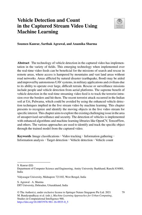 Pdf Vehicle Detection And Count In The Captured Stream Video Using
