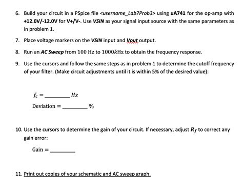 Solved Problem 3 Active High Pass Filter 1 Draw A Circuit