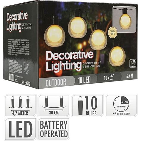 Διακοσμητική γιρλάντα με 10 Led φωτάκια σφαιρικά Μπαταρίας Af5300160 Hands
