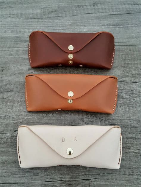 Ready To Ship Personalized Sunglasses Glasses Case Leather Sunglass