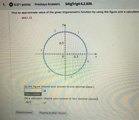 solved find a approximate value of the given trigonometry