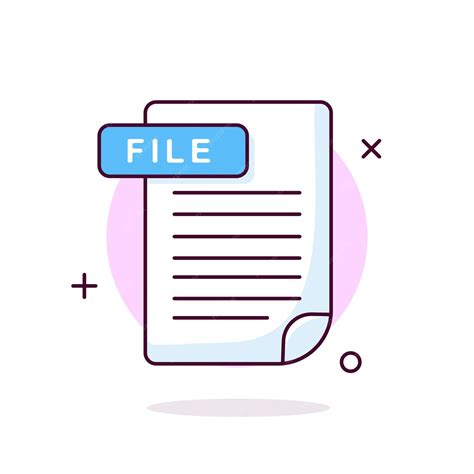 Icône De Type De Fichier De Document Illustration Vectorielle Mignon