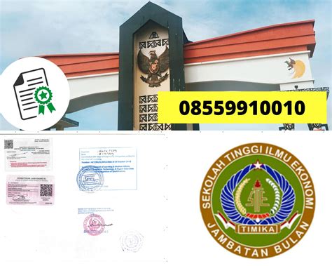 Jasa Legalisir Ijazah Sekolah Tinggi Ilmu Ekonomi Jembatan Bulan Mimika
