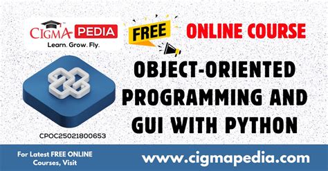 Object Oriented Programming And Gui With Python Free Online Course