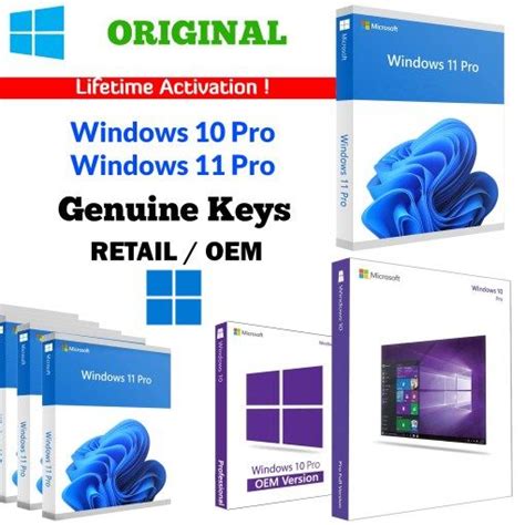 Windows 10 And Windows 11 Pro Keys Lifetime Activation Genuine License Original Microsoft