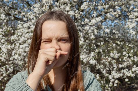 Premium Photo Displeased Young Woman Having Allergy Symptoms From