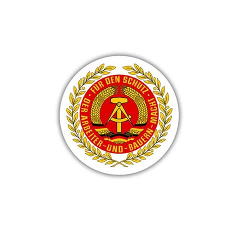 Nva Wappen Nationale Volksarmee Ddr Deutschland Emblem Aufkleber 7x7cm