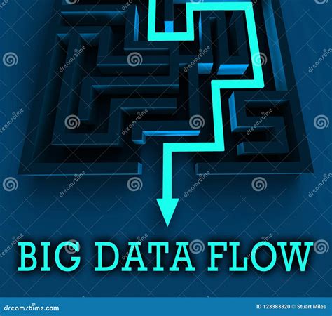 Bigdata Flow Stream Of Big Data 3d Illustration Stock Illustration