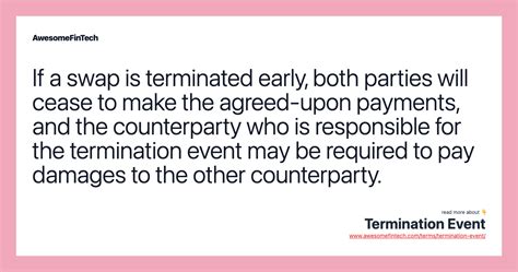 Termination Event Awesomefintech Blog