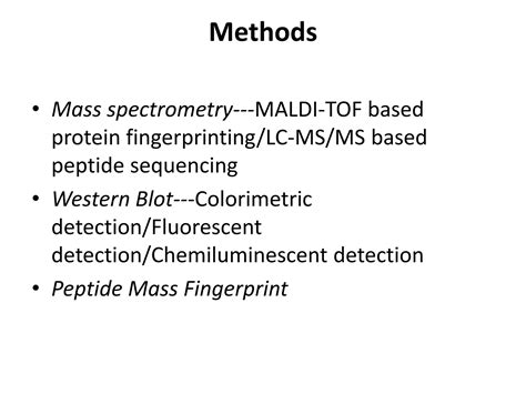 The Complete Guide To Protein Identification Ppt