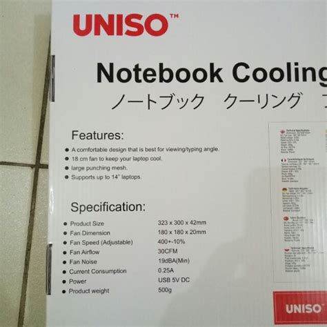 Uniso Notebook Cooling Fan Computers And Tech Laptops And Notebooks On