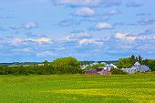 Free Picture Sunrise Sunlight Cloud Farm Dawn Landscape Barn