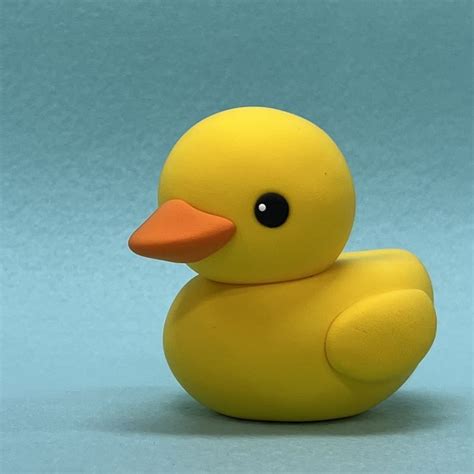Cute Rubber Duck Clay Figure