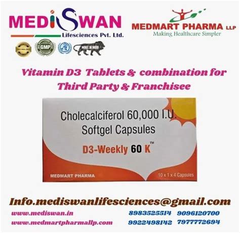 Vitamin D3 Combination Third Party Manufacturing At ₹ 3000piece In Vasai