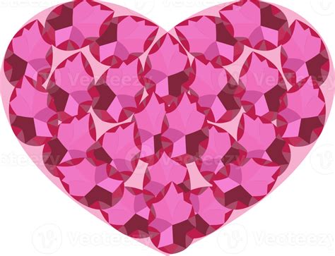 Pink Gemstone Heart Shape Png 22109695 Png