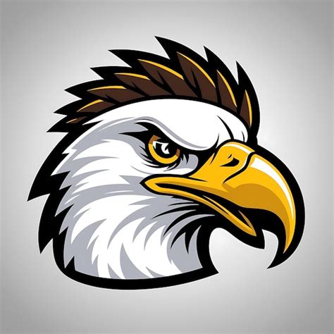Strong American Eagle Cartoon Character Vector Fierce Patriotic Bird